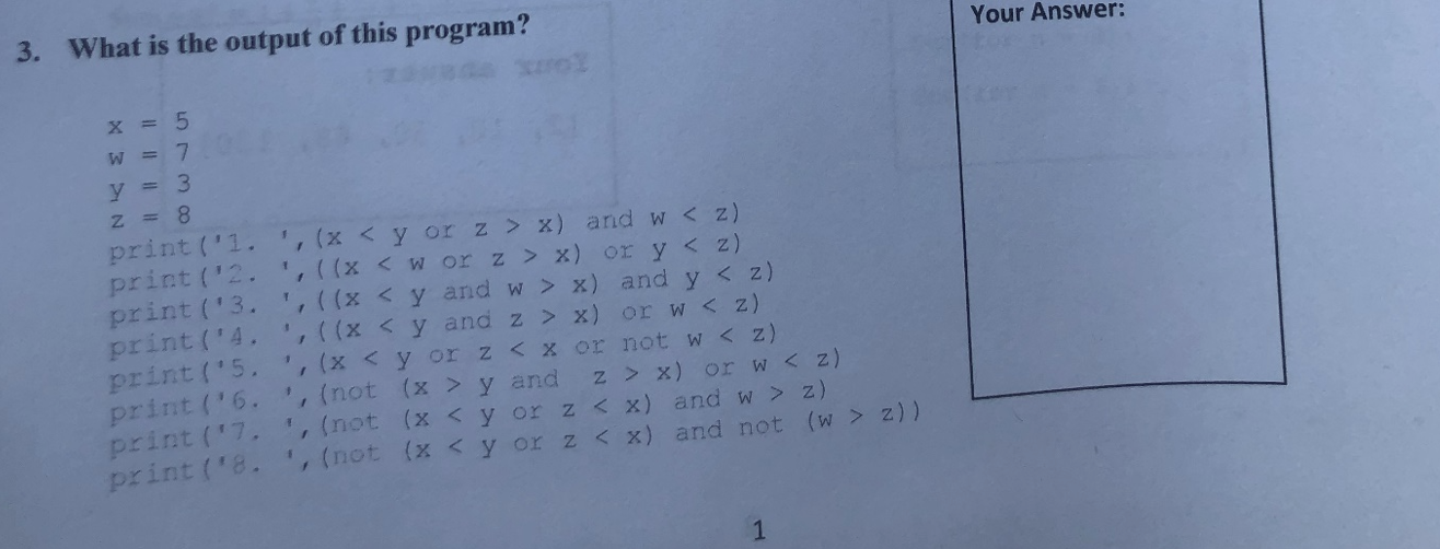 Solved Your Answer 3 What Is The Output Of This Program 