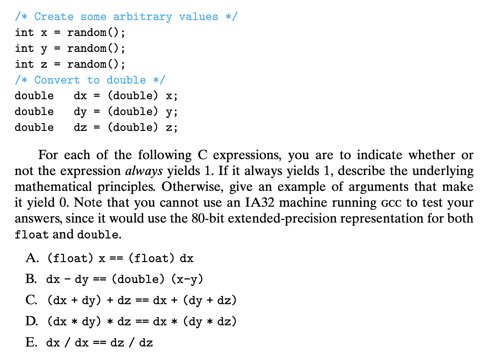 Solved Create Some Arbitrary Values ∗ Int Xrandom 