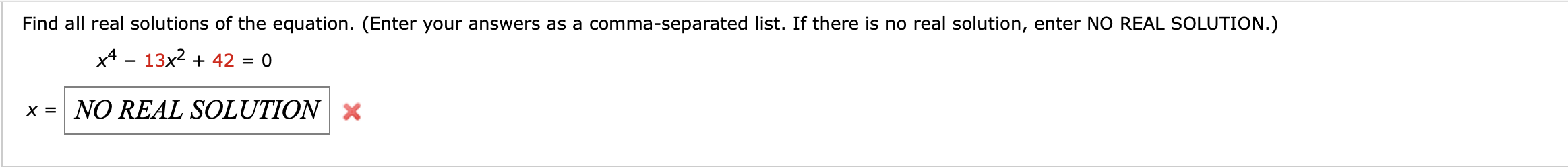 Solved Find all real solutions of the equation. (Enter your | Chegg.com