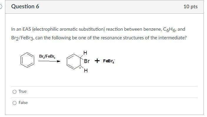 Solved In an EAS (electrophilic aromatic substitution) | Chegg.com