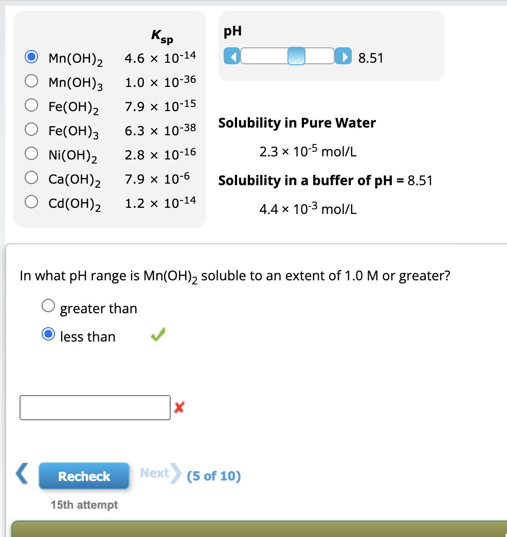 Solved What is the pH range and how do you type it in. It | Chegg.com
