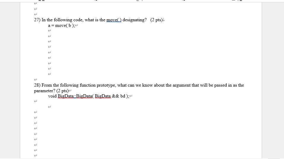 Solved T 1 27) In the following code, what is the move( | Chegg.com