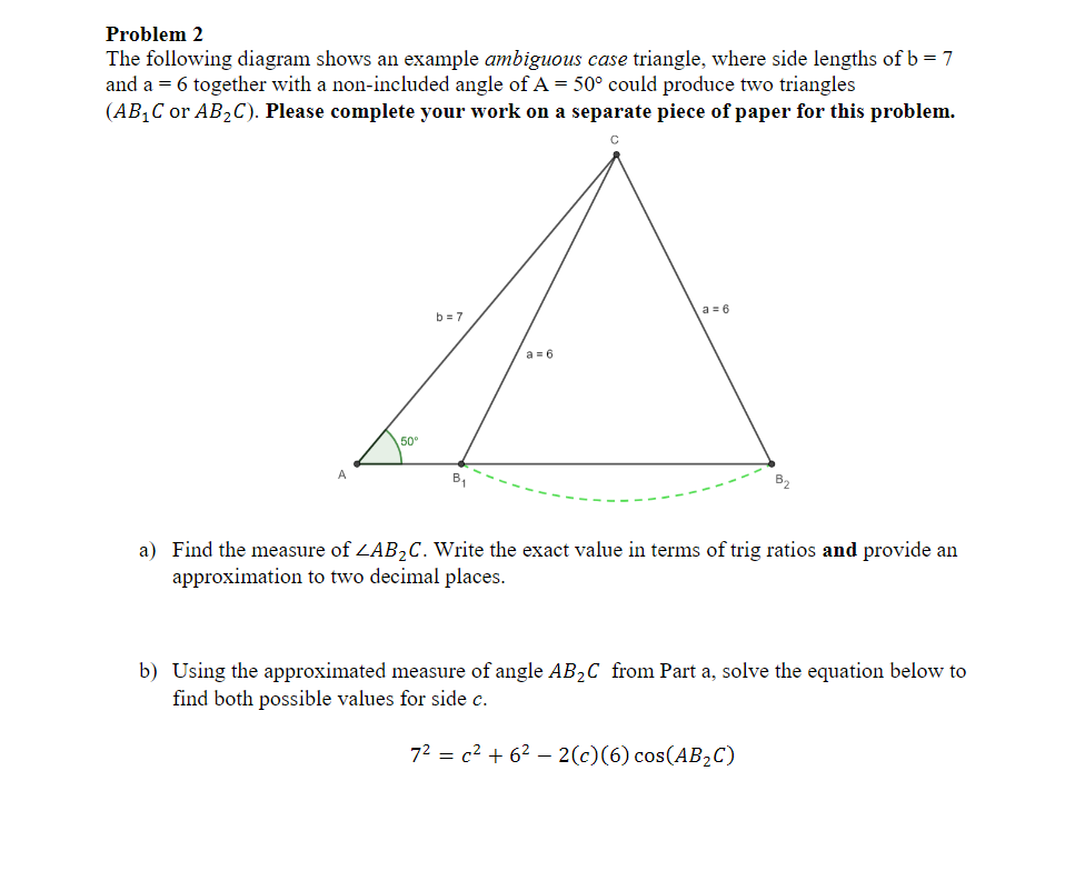 Solved Problem 2 The following diagram shows an example | Chegg.com