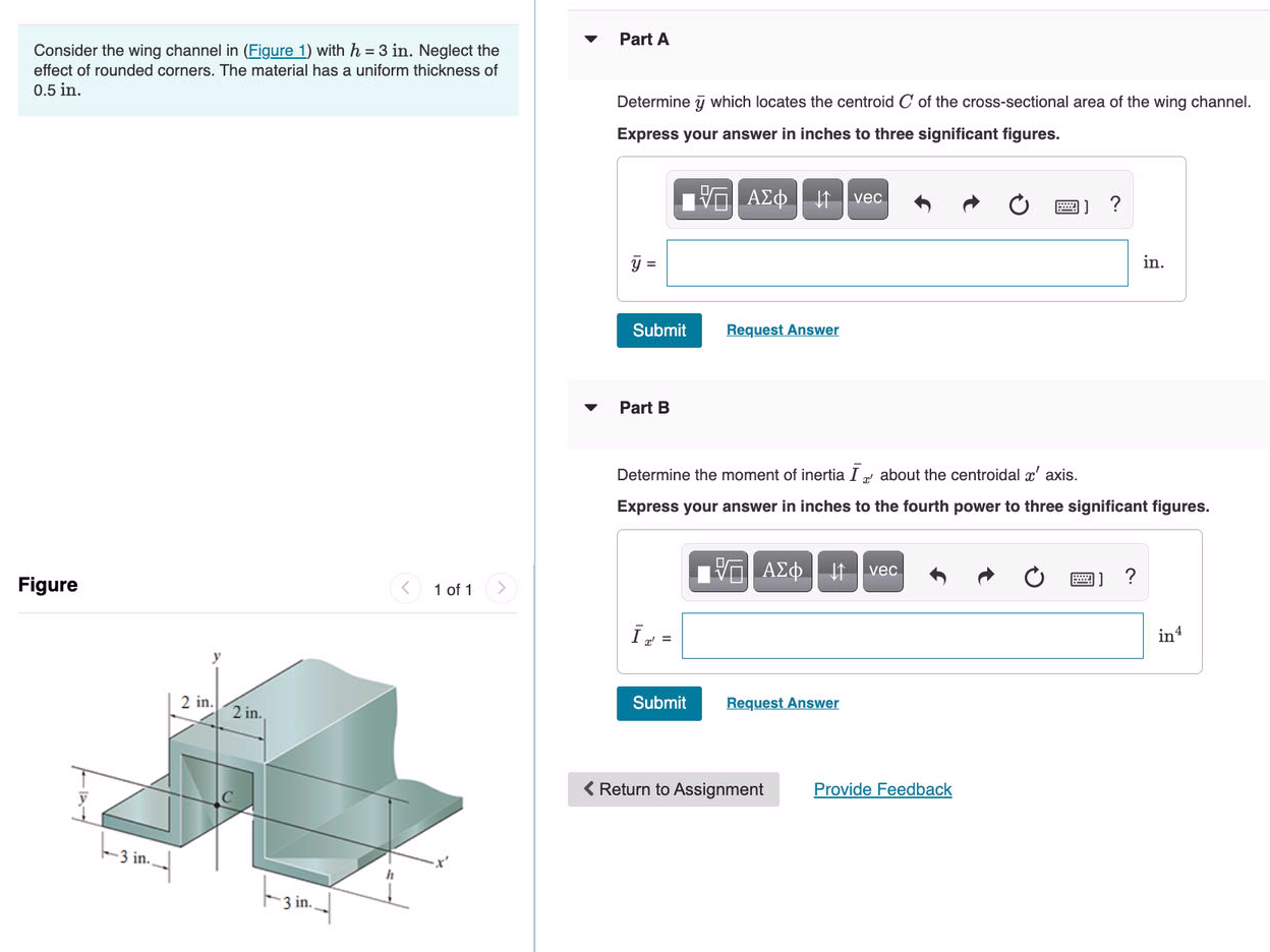Solved Consider the wing channel in (Figure 1) with h = 3 | Chegg.com