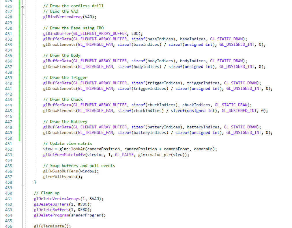 Solved 3d objects in openGLI've been struggling all term | Chegg.com