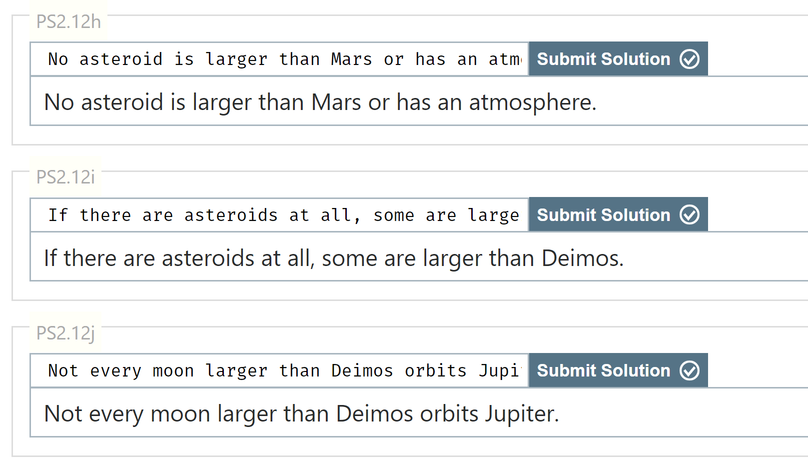 Solved Problem 12 domain: celestial objects in the solar | Chegg.com