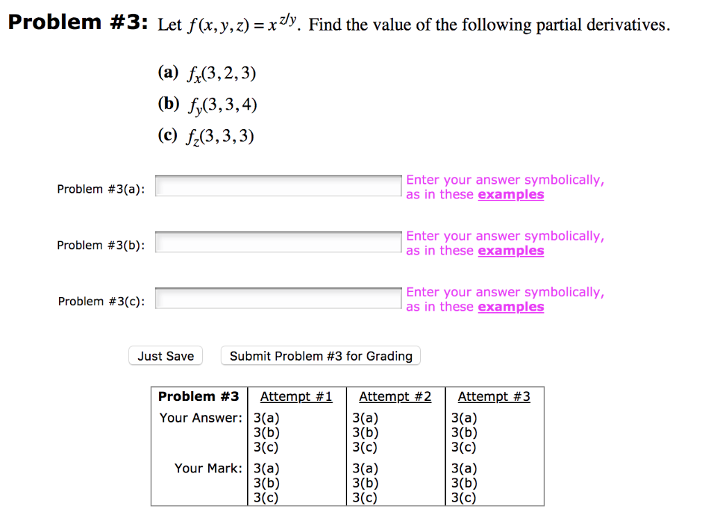 Solved Problem #3: Let f(x,y,z) = x7y. Find the value of the | Chegg.com