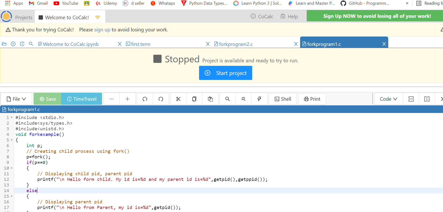 Solved Subject: Operating System use online cocalc linux | Chegg.com