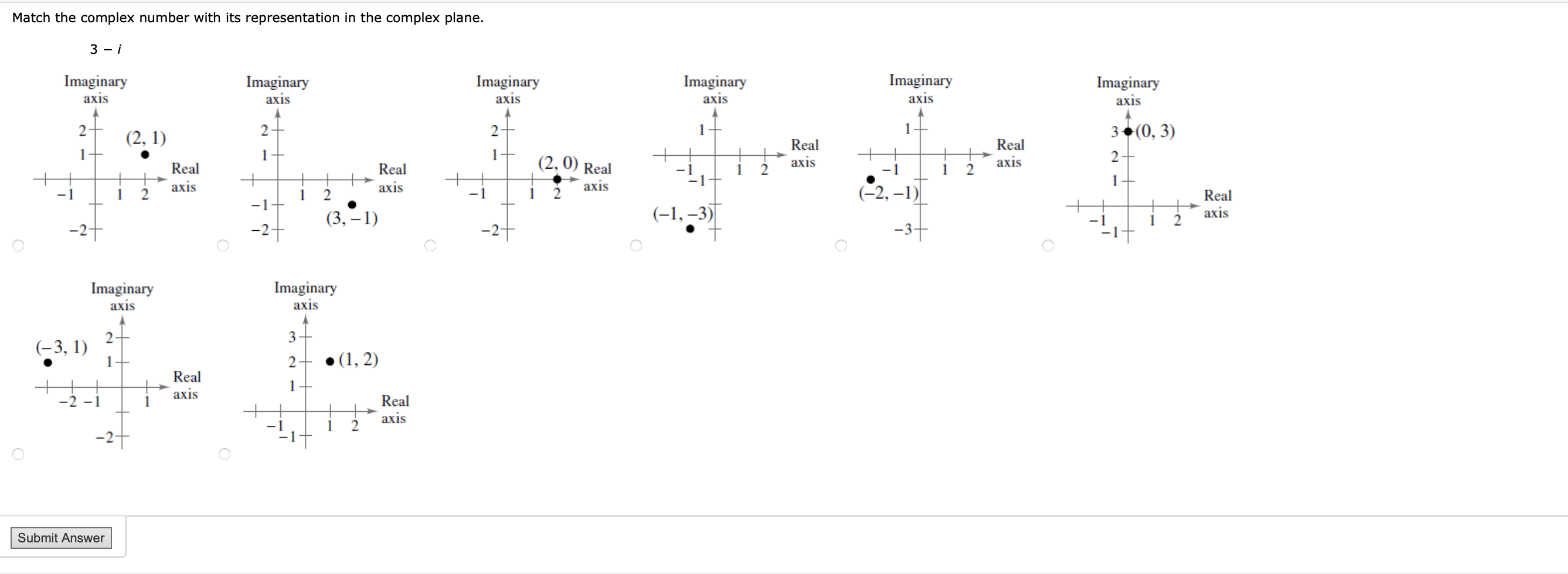 Solved Match the complex number with its representation in | Chegg.com