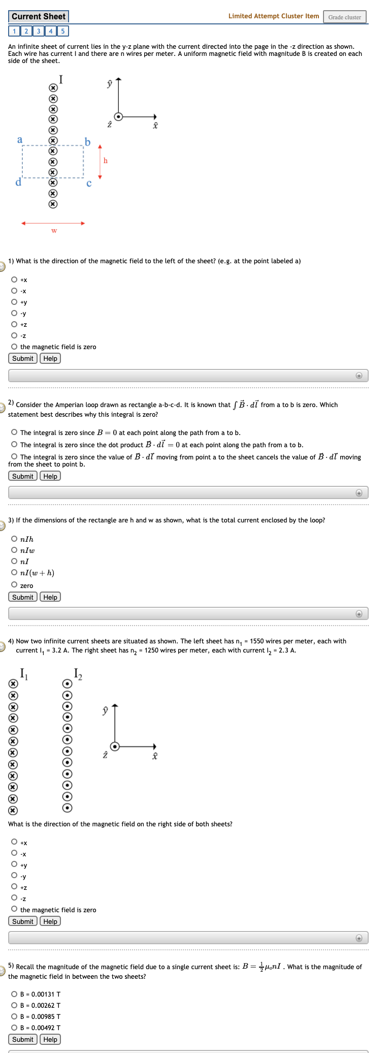 Solved Current Sheet Limited Attempt Cluster Item Grade | Chegg.com Solved Current Sheet Limited Attempt Cluster Item Grade | Chegg.com