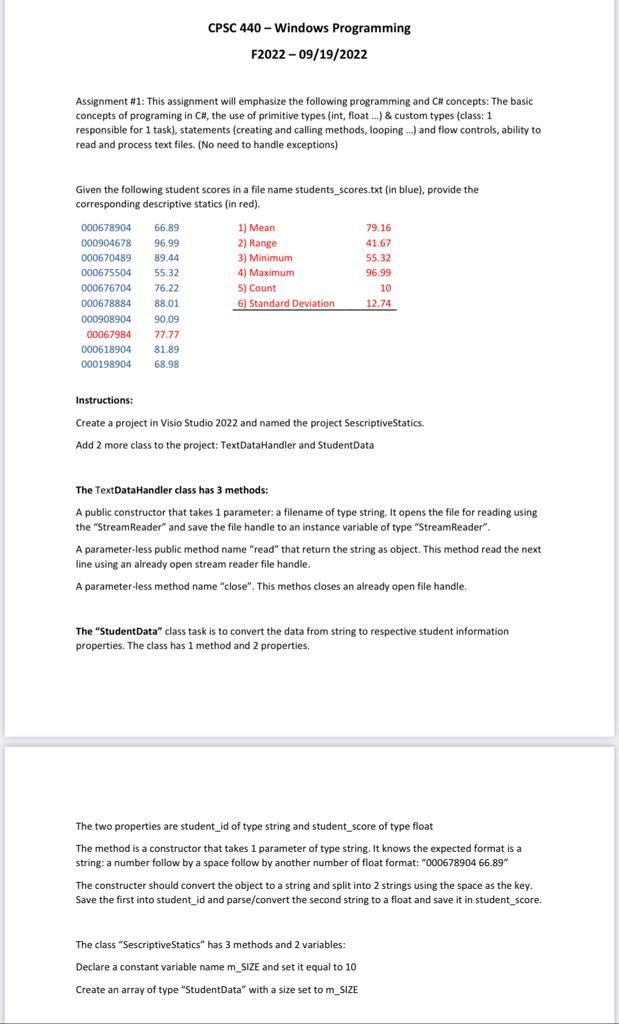 Assignment #1: This assignment will emphasize the | Chegg.com
