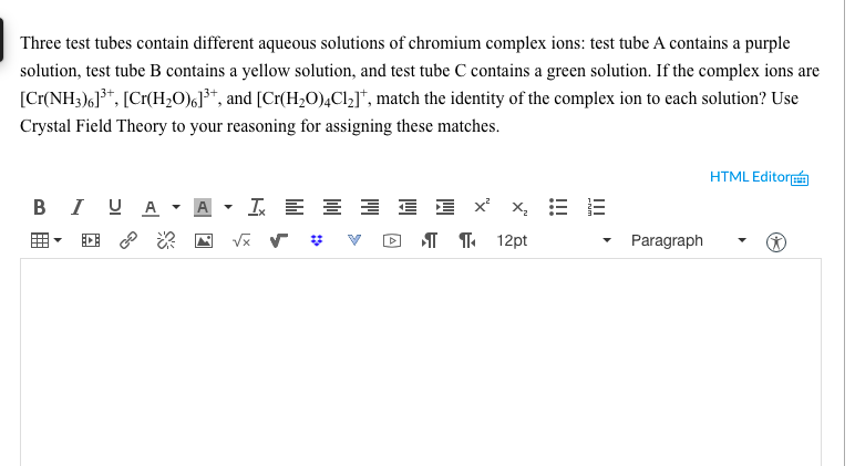 Solved Three test tubes contain different aqueous solutions | Chegg.com