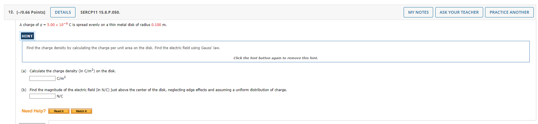 Solved Find the charge density by calculating the charge per | Chegg.com