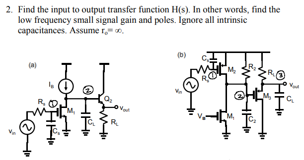 Solved 2. Find the input to output transfer function H(s). | Chegg.com