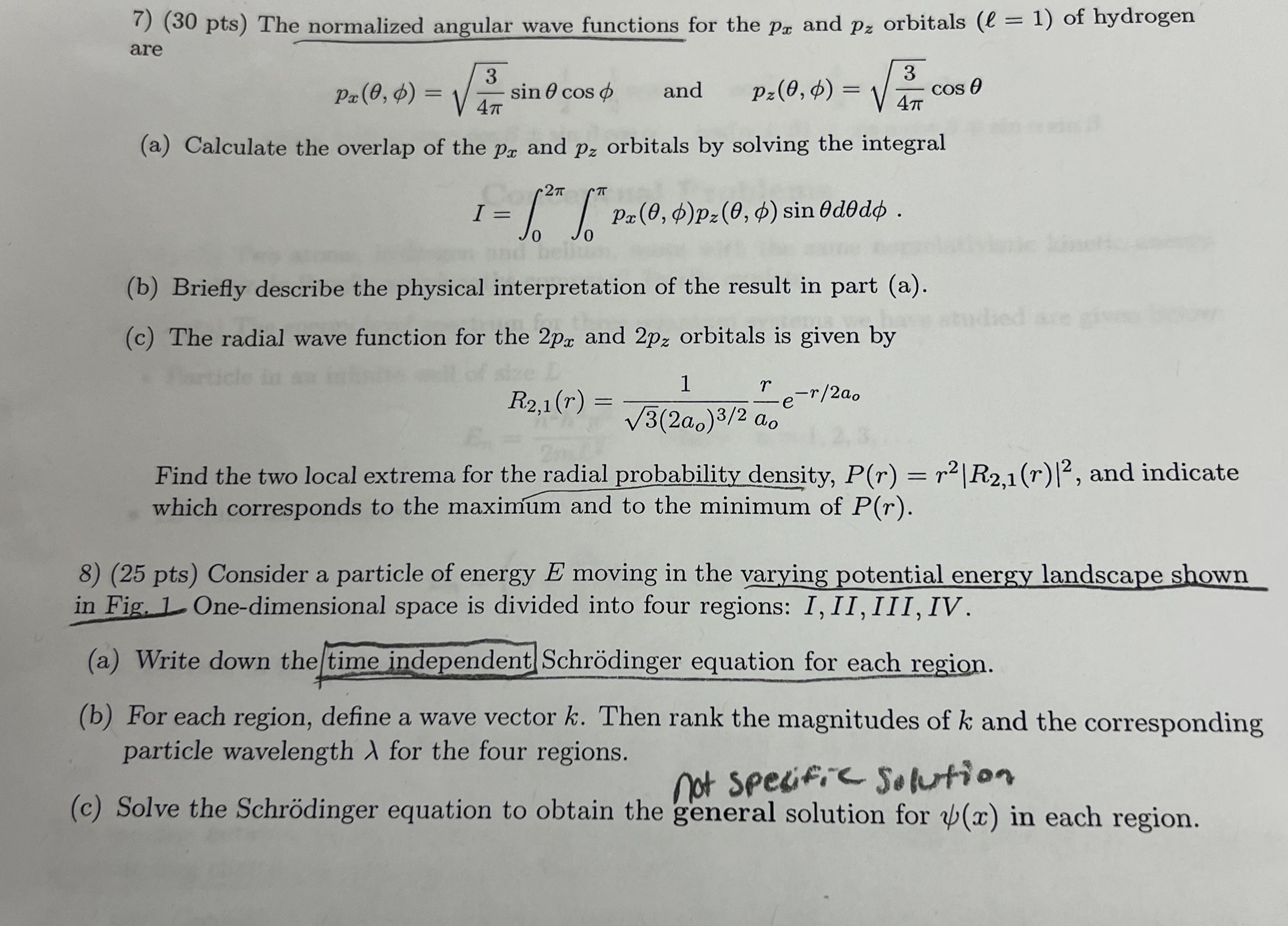 Solved (30 ﻿pts) ﻿The normalized angular wave functions for | Chegg.com