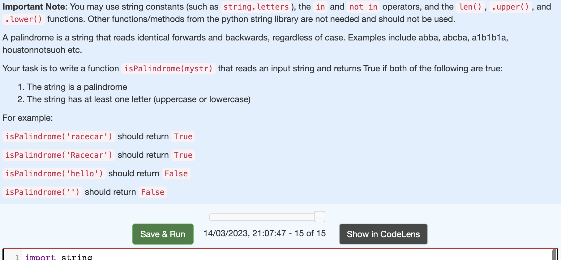 Solved Important Note You May Use String Constants Such As 