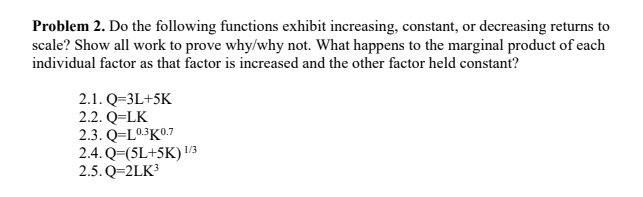 Solved Problem 2. Do the following functions exhibit | Chegg.com
