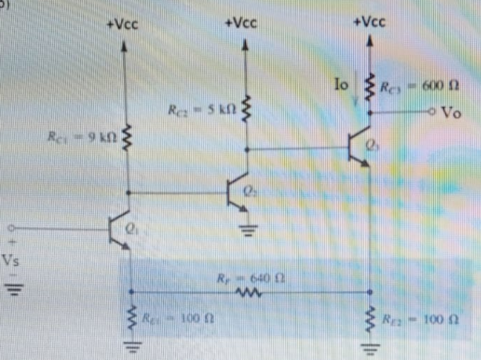 Solved B = 100 and r0 = infinite for all transistors in the | Chegg.com