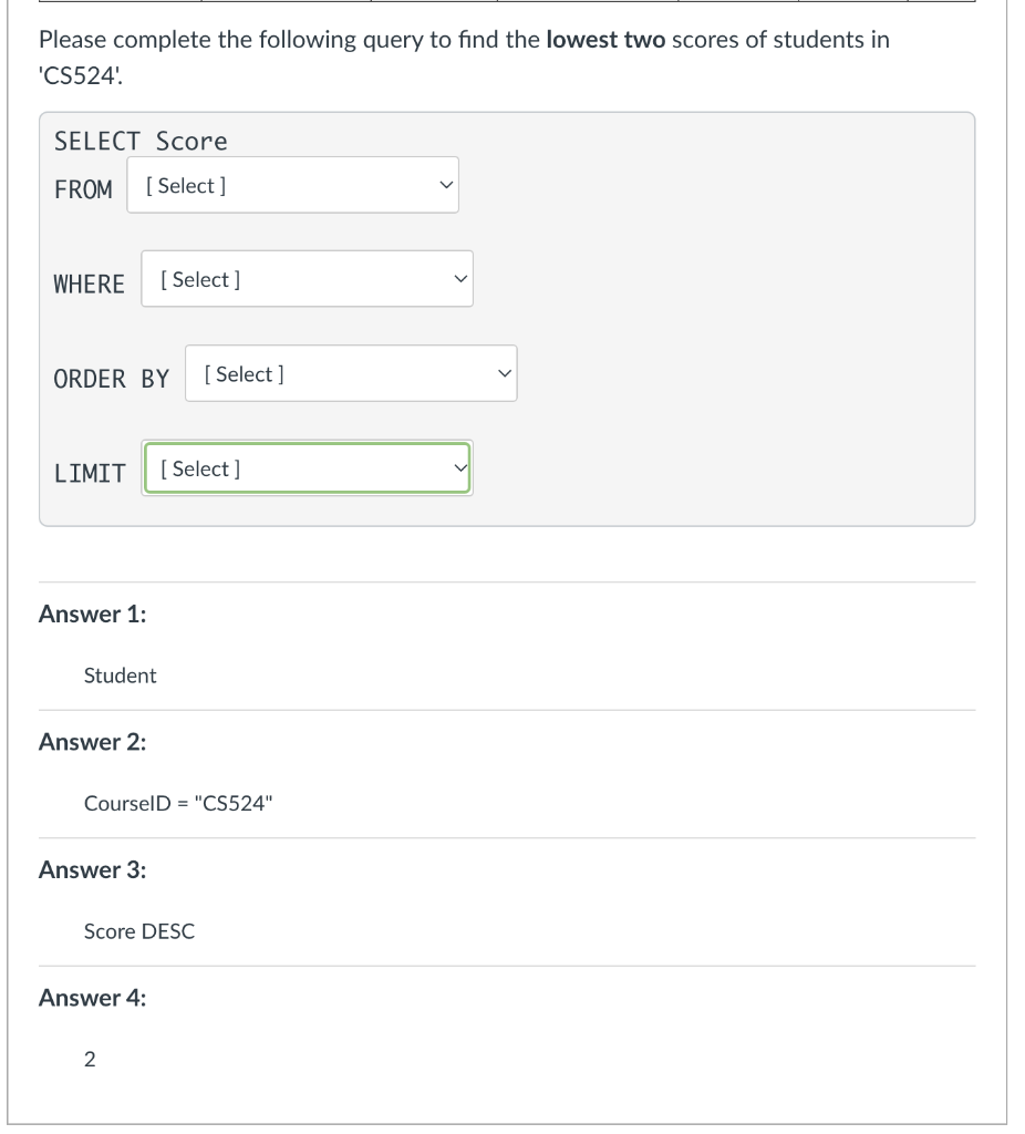 Solved Assume that students.db contains the following | Chegg.com