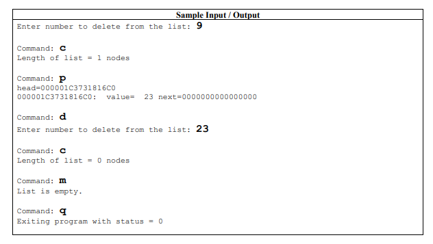 Solved Programming Assignment Create IntList.h and | Chegg.com