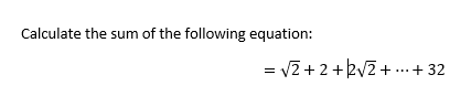 Solved Calculate the sum of the following equation: = 12 | Chegg.com