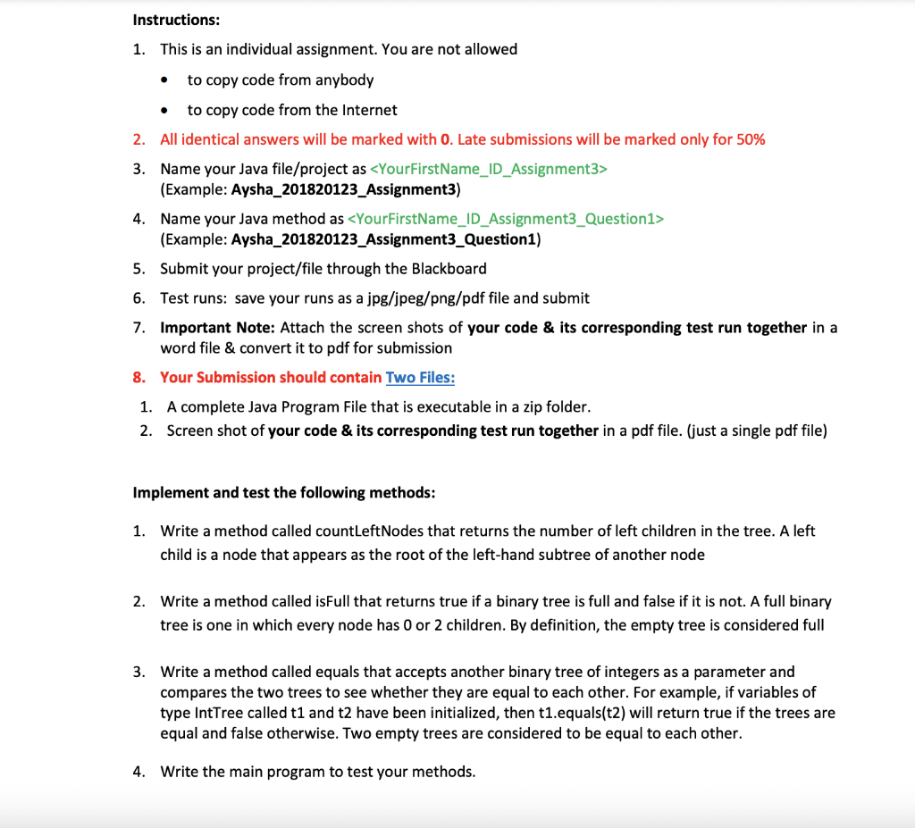 Solved Instructions: 1. This is an individual assignment. | Chegg.com