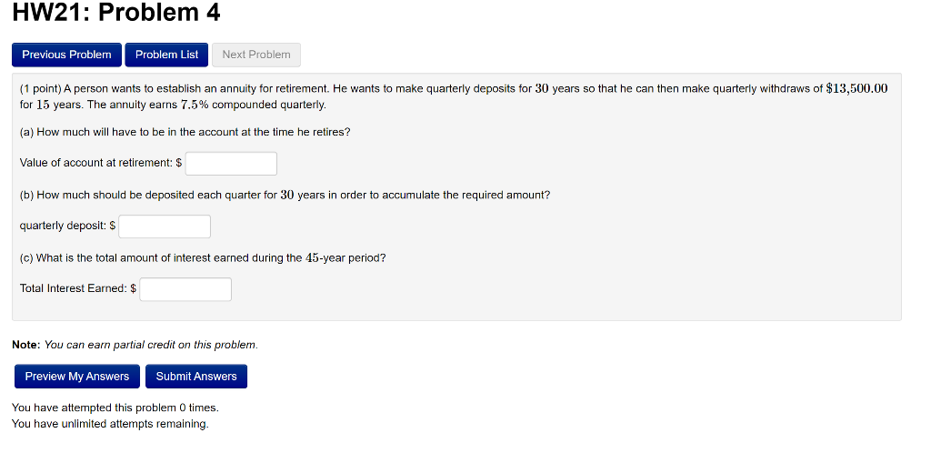 Solved HW21: Problem 4 Previous Problem Problem List Next | Chegg.com
