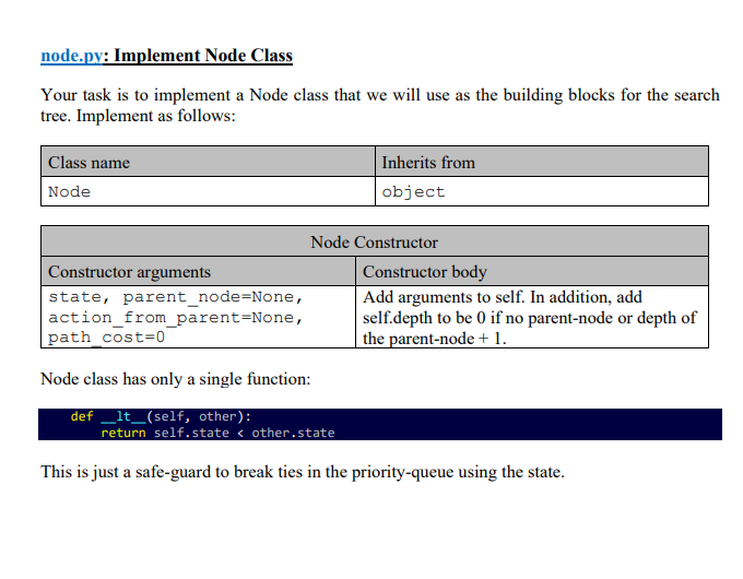 Solved node.py: Implement Node Class Your task is to | Chegg.com Solved node.py: Implement Node Class Your task is to | Chegg.com