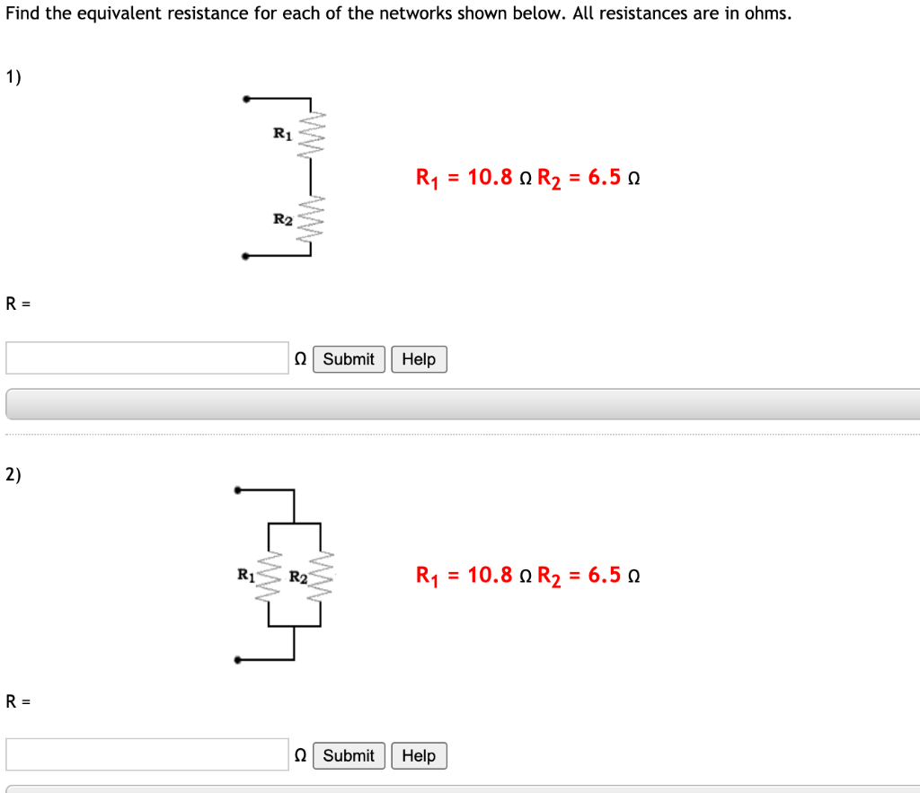 Solved Find the equivalent resistance for each of the | Chegg.com