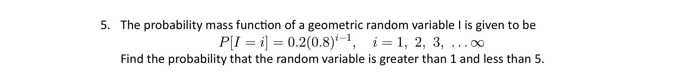 Solved The probability mass function of a geometric random | Chegg.com