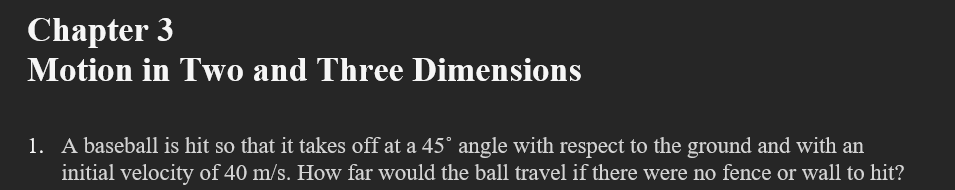Solved Chapter 3 Motion in Two and Three Dimensions 1. A | Chegg.com