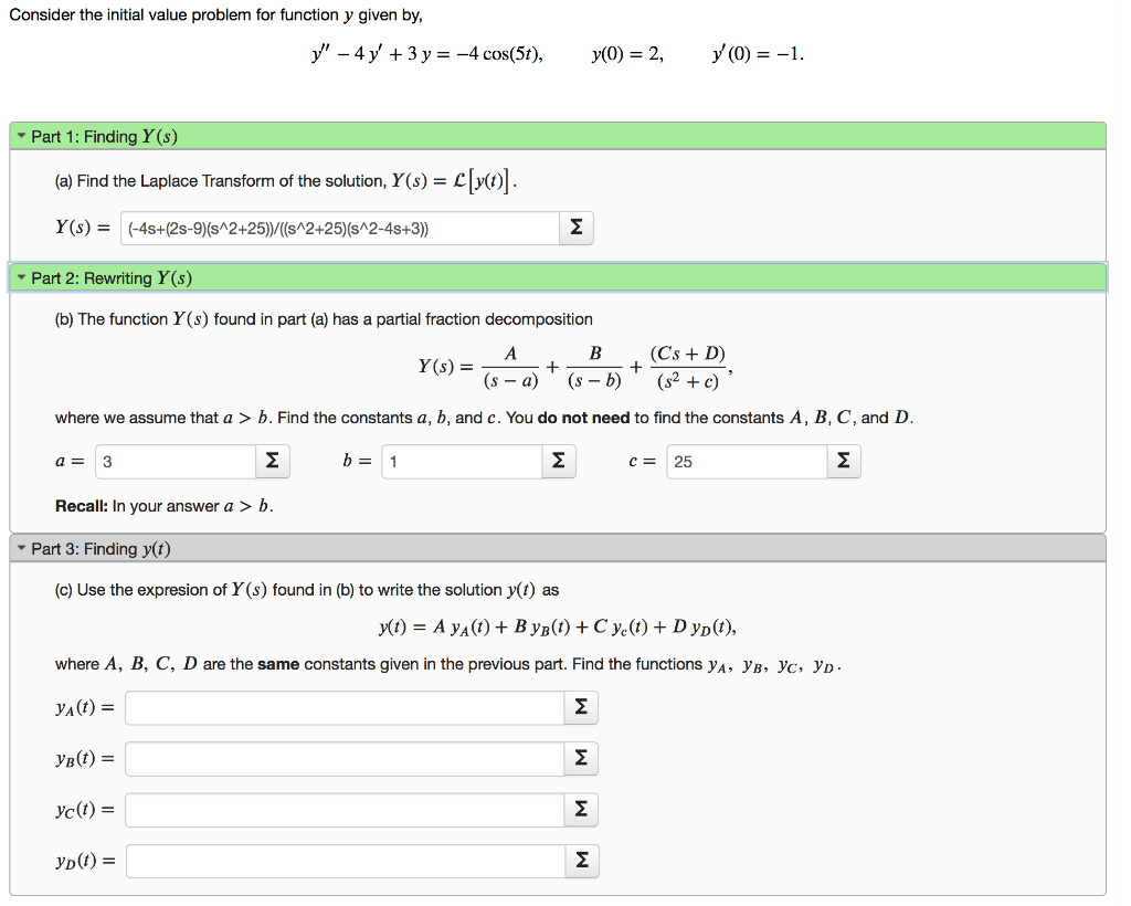 Solved Consider the initial value problem for function y | Chegg.com
