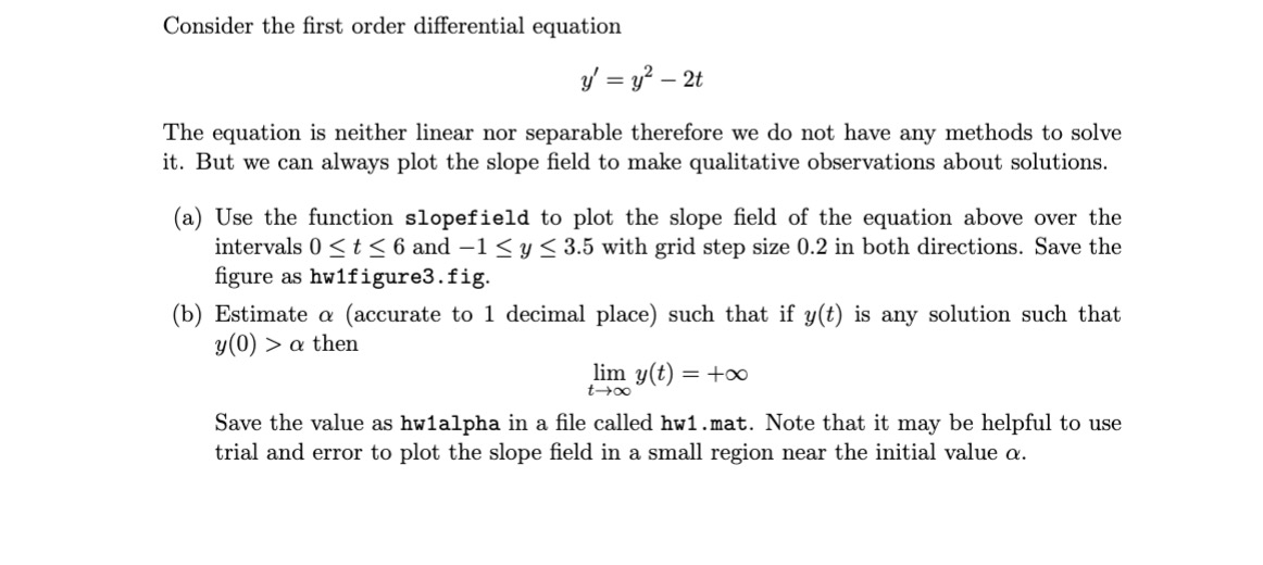 Solved Consider the first order differential equation | Chegg.com
