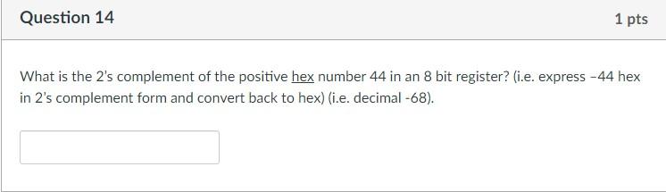 Solved What is the 2's complement of the positive hex number | Chegg.com