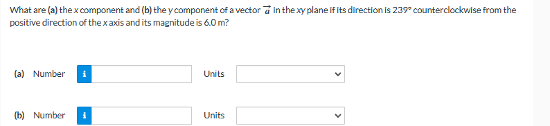 Solved What are (a) the x component and (b) the y component | Chegg.com