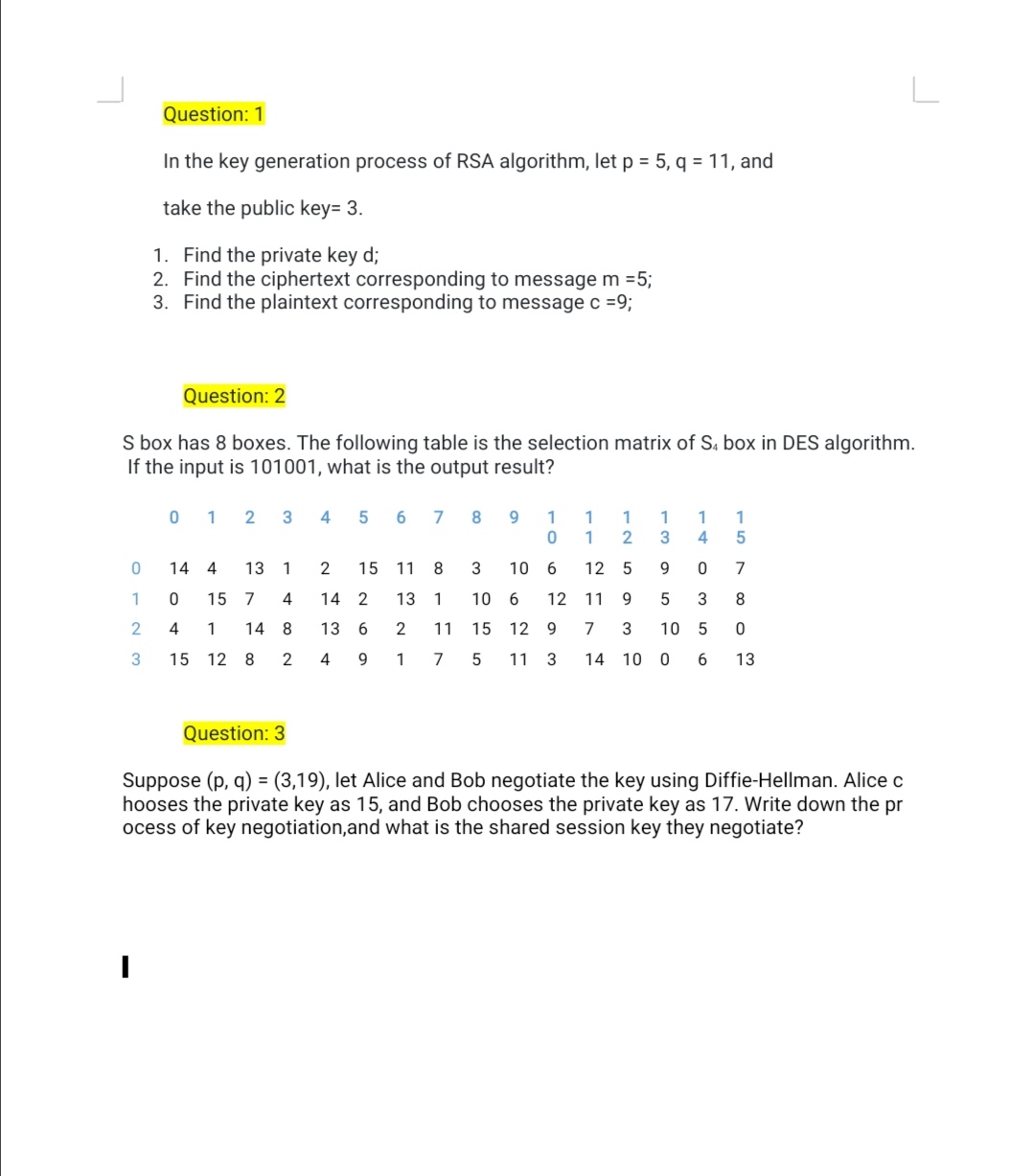 Solved In the key generation process of RSA algorithm, let | Chegg.com
