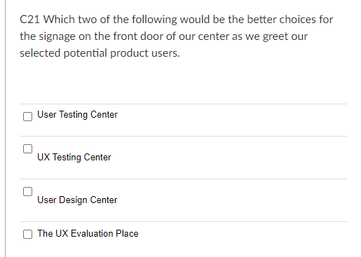 Solved Evaluation UX Chapters 21-24 (The UX Book: Agile UX | Chegg.com