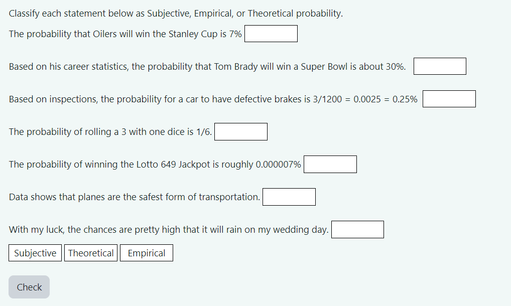 Solved Classify each statement below as Subjective, | Chegg.com