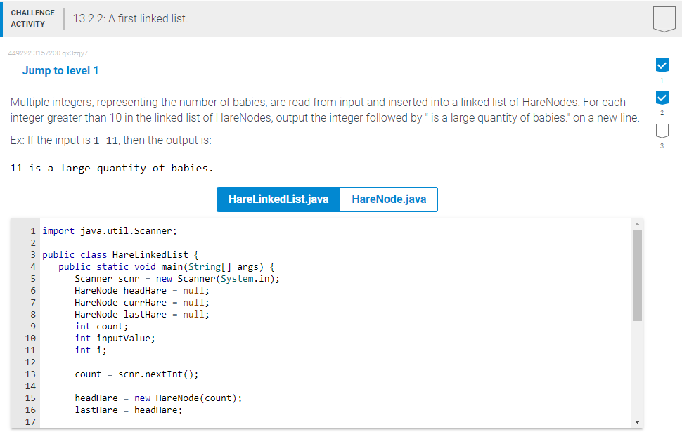 Solved Multiple integers, representing the number of babies, | Chegg.com