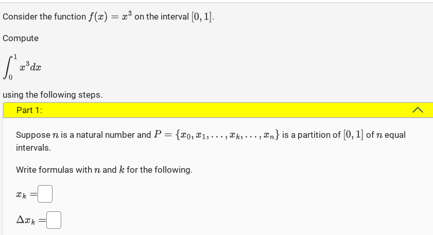 Solved Consider the function f(x)=x3 ﻿on the interval | Chegg.com