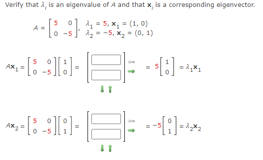 Solved Verify that λi is an eigenvalue of A and that xi is a | Chegg.com