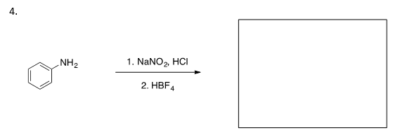 Solved NH2 1. NaNO2, HCI 2. HBF 4 | Chegg.com