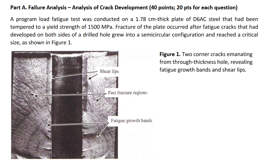 Solved Part A. Failure Analysis -Analysis of Crack | Chegg.com