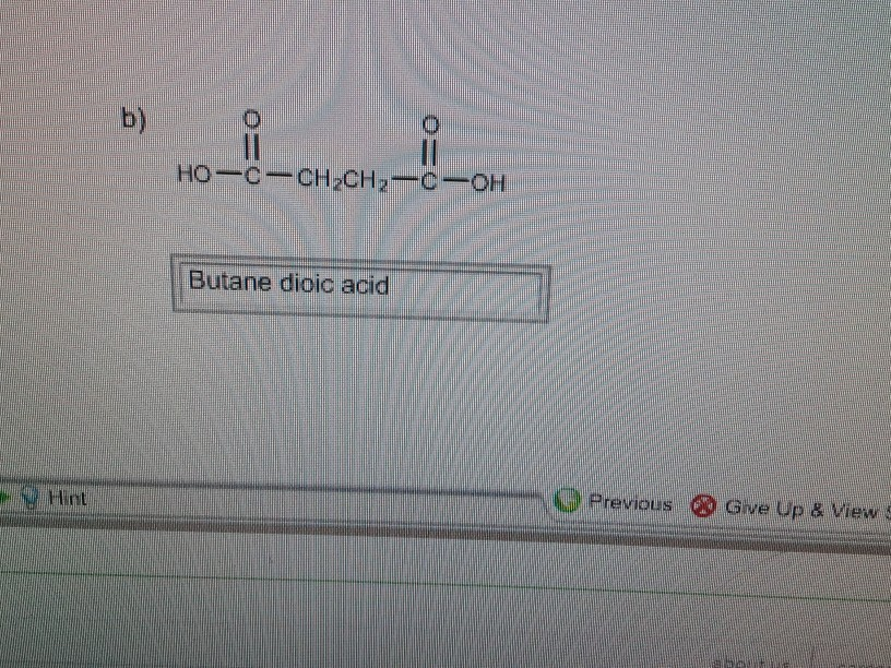 Solved 6) i HO—C—CH2CH2-C-OH -oh mm mm immmmmmmm TA THAT | Chegg.com