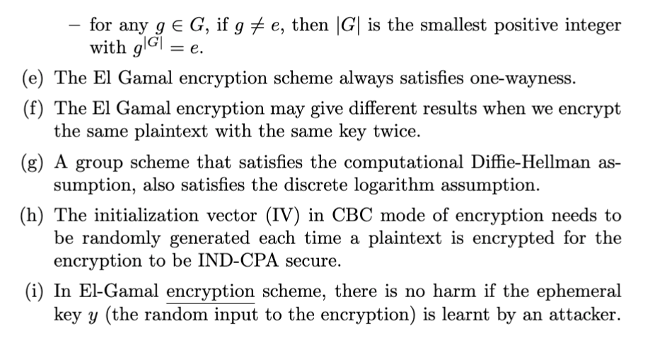 Solved Are the following True or False? Please explain. (a) | Chegg.com
