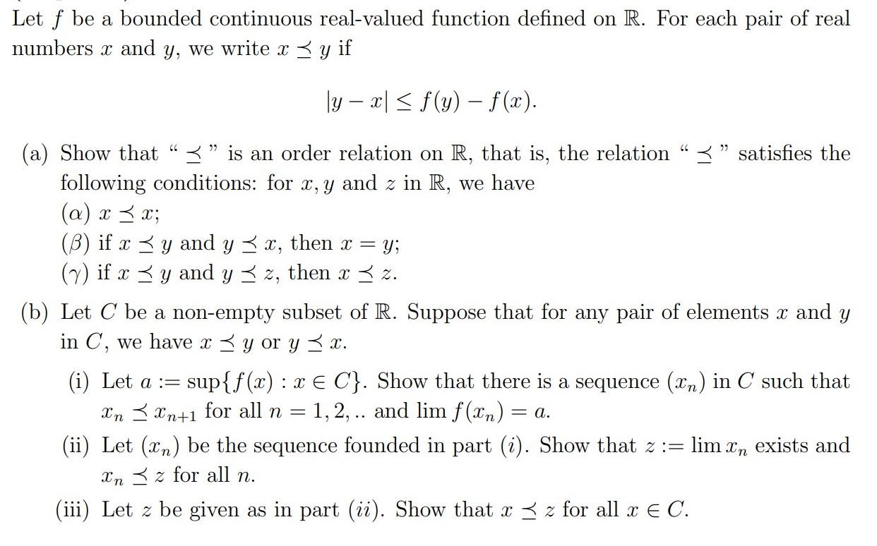 Solved Let C be a non-empty subset of R. Suppose that for | Chegg.com