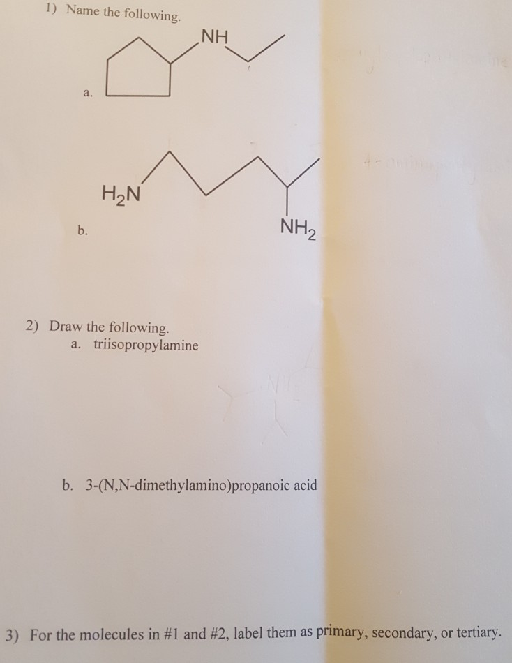 Solved 1. Name the following 2. Draw the following a. | Chegg.com