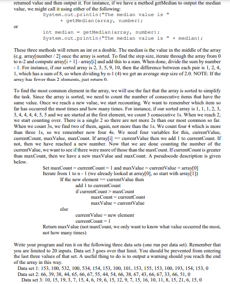 Solved We want to write a program which will input an array | Chegg.com