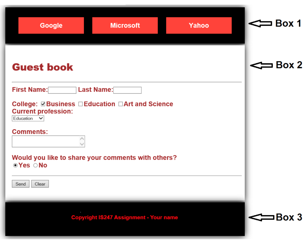 Solved Please use HTML and CSS to create the following web | Chegg.com