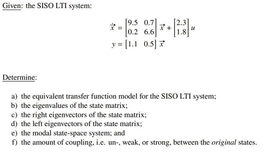 Solved Given: the SISO LTI system: | Chegg.com